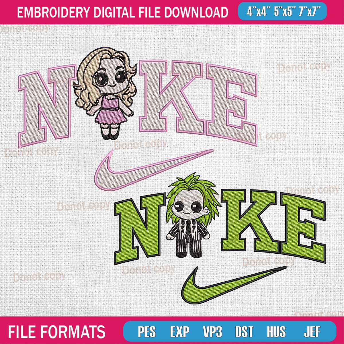 Nike Princess And Prince Embroidery Design | Inspire Uplift