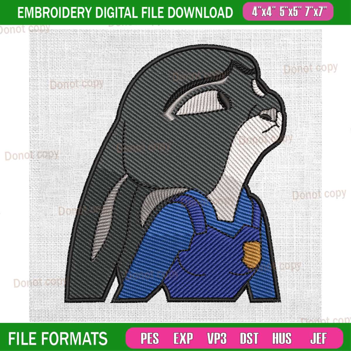 Judy Hopps Zootopia Police Officer Embroidery | Inspire Uplift