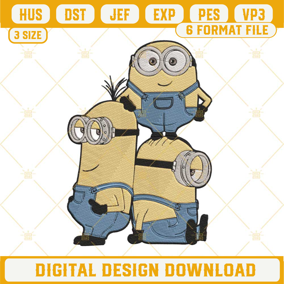 Minions Embroidery Designs, Minions Machine Embroidery Desig | Inspire ...
