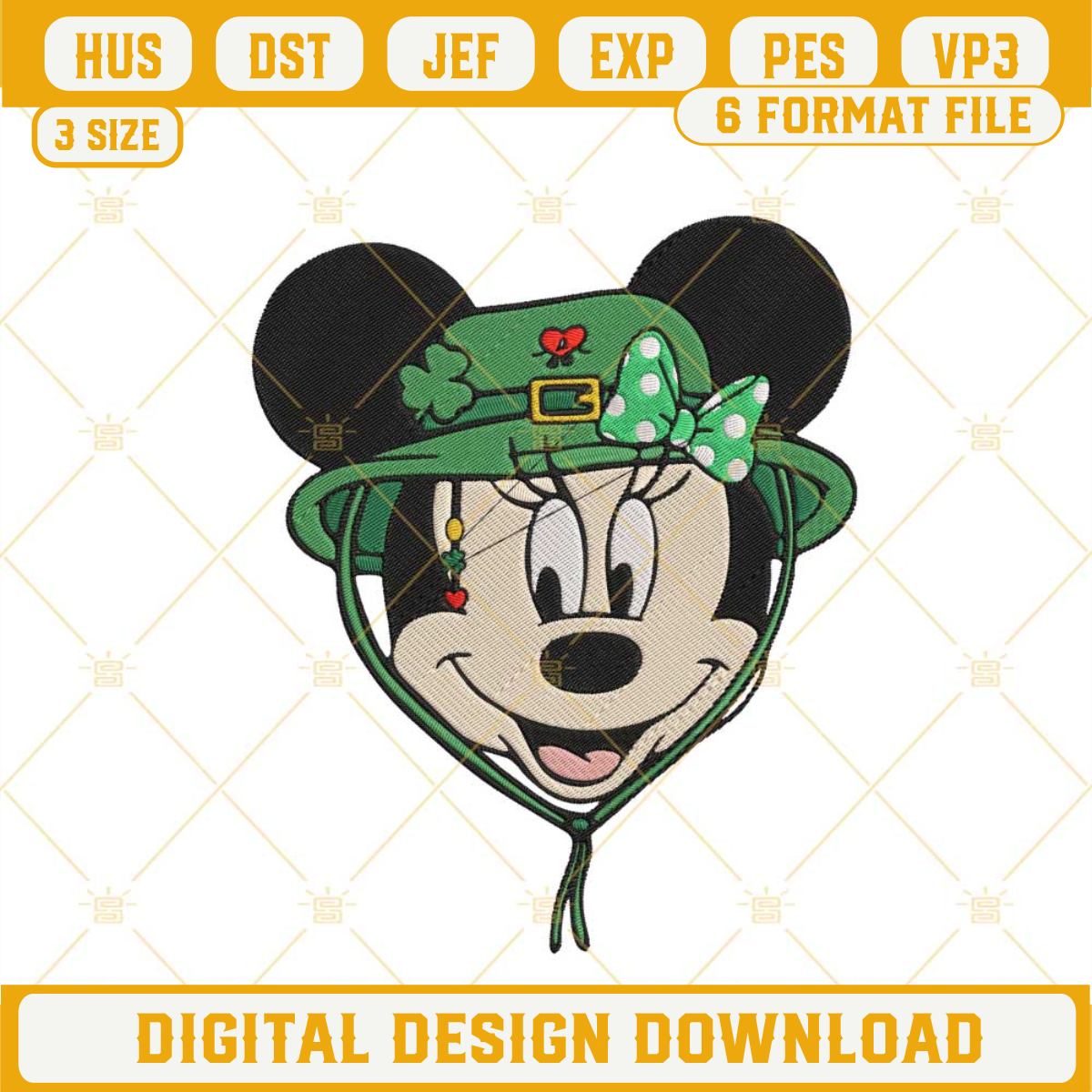Minnie Mouse Bad Bunny Bucket Hat Embroidery Design, Disney | Inspire ...