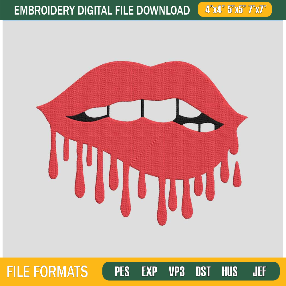 Lips Embroidery | Inspire Uplift