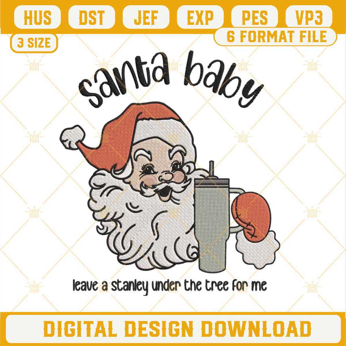 Santa Baby Leave A Stanley Under The Tree For Me Embroidery | Inspire ...