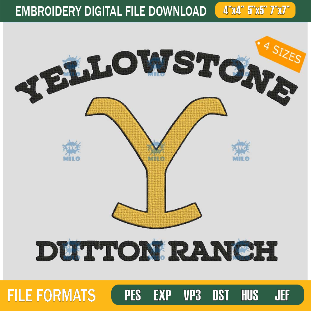 Yellowstone Dutton Ranch Embroidery Design Yellowstone Cowbo | Inspire ...