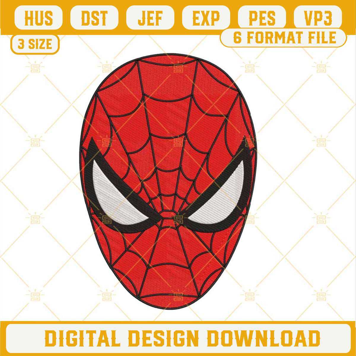 Spider Man Face Machine Embroidery Designs.jpg | Inspire Uplift