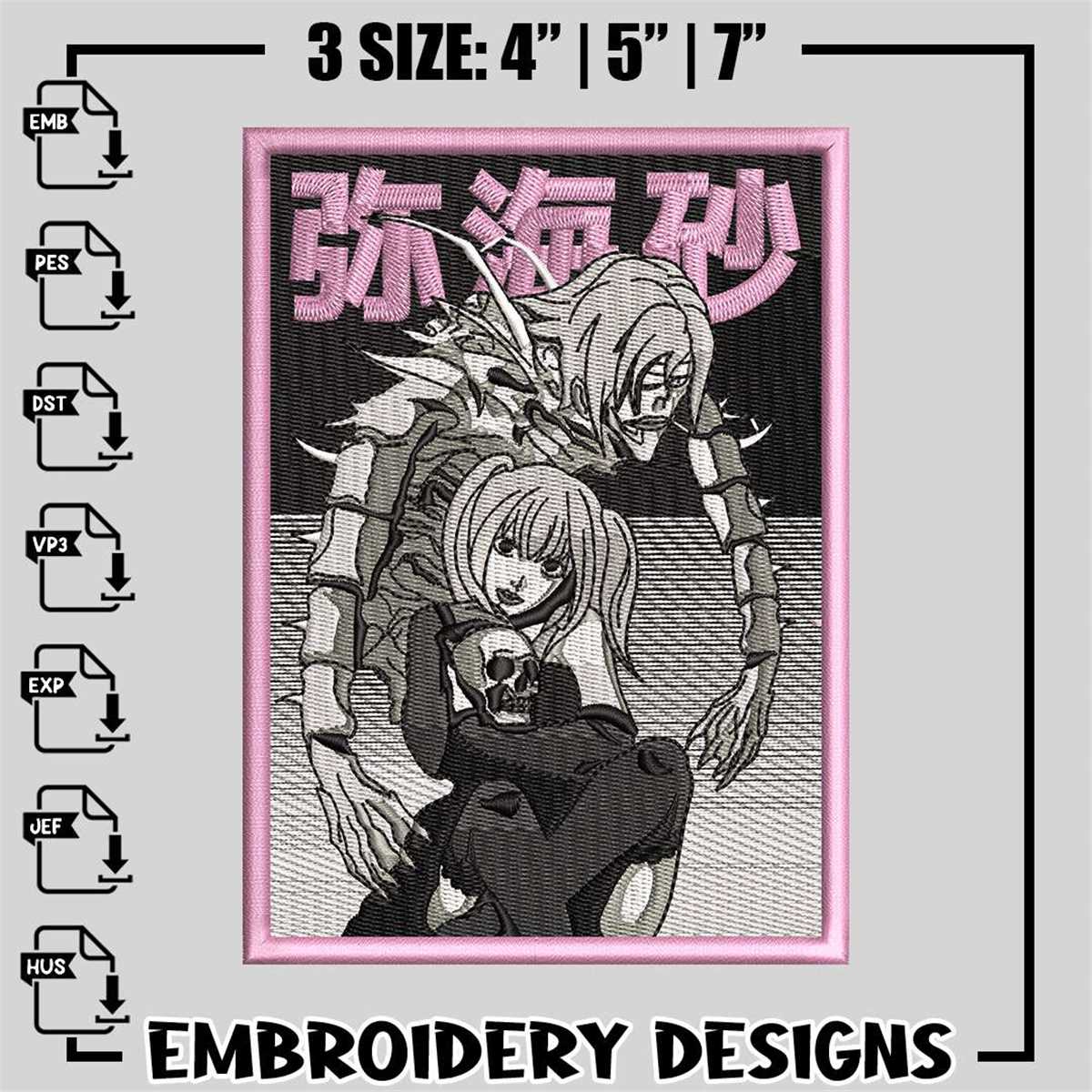 Death Note Rem embroidery design, Death Note embroidery, ani | Inspire ...