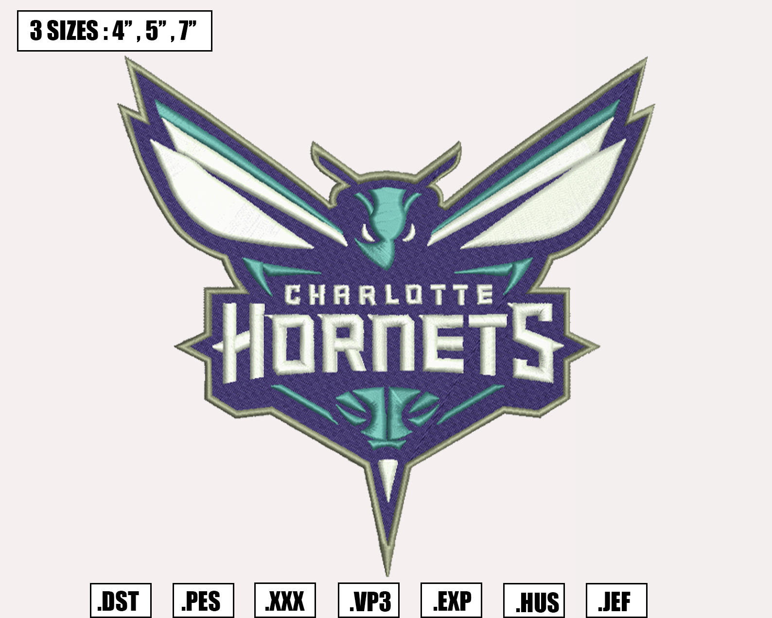 Charlotte Hornets Embroidery Designs,NBA Logo Embroidery Fil | Inspire ...