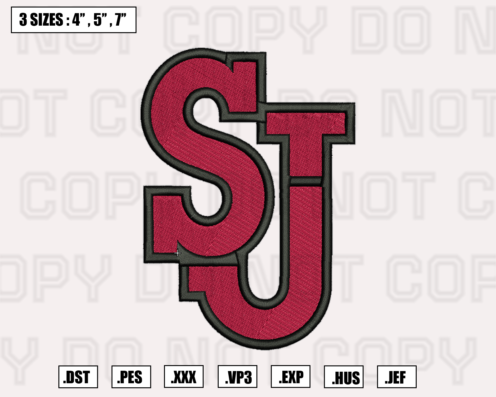 St Johns Red Storm Embroidery Designs, NCAA Logo Embroidery | Inspire ...