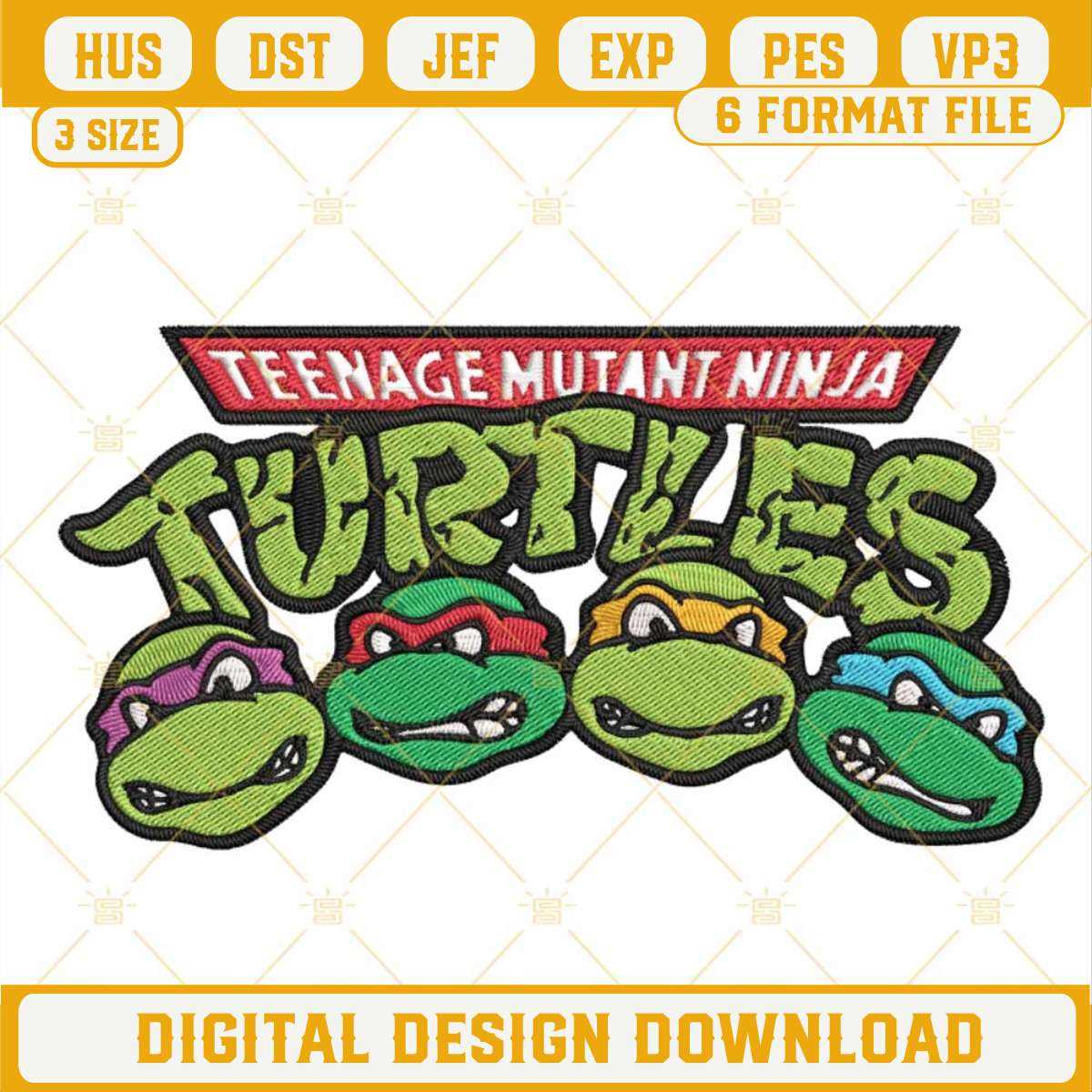 Teenage Mutant Ninja Turtles Embroidery Designs, TMNT Movie | Inspire ...