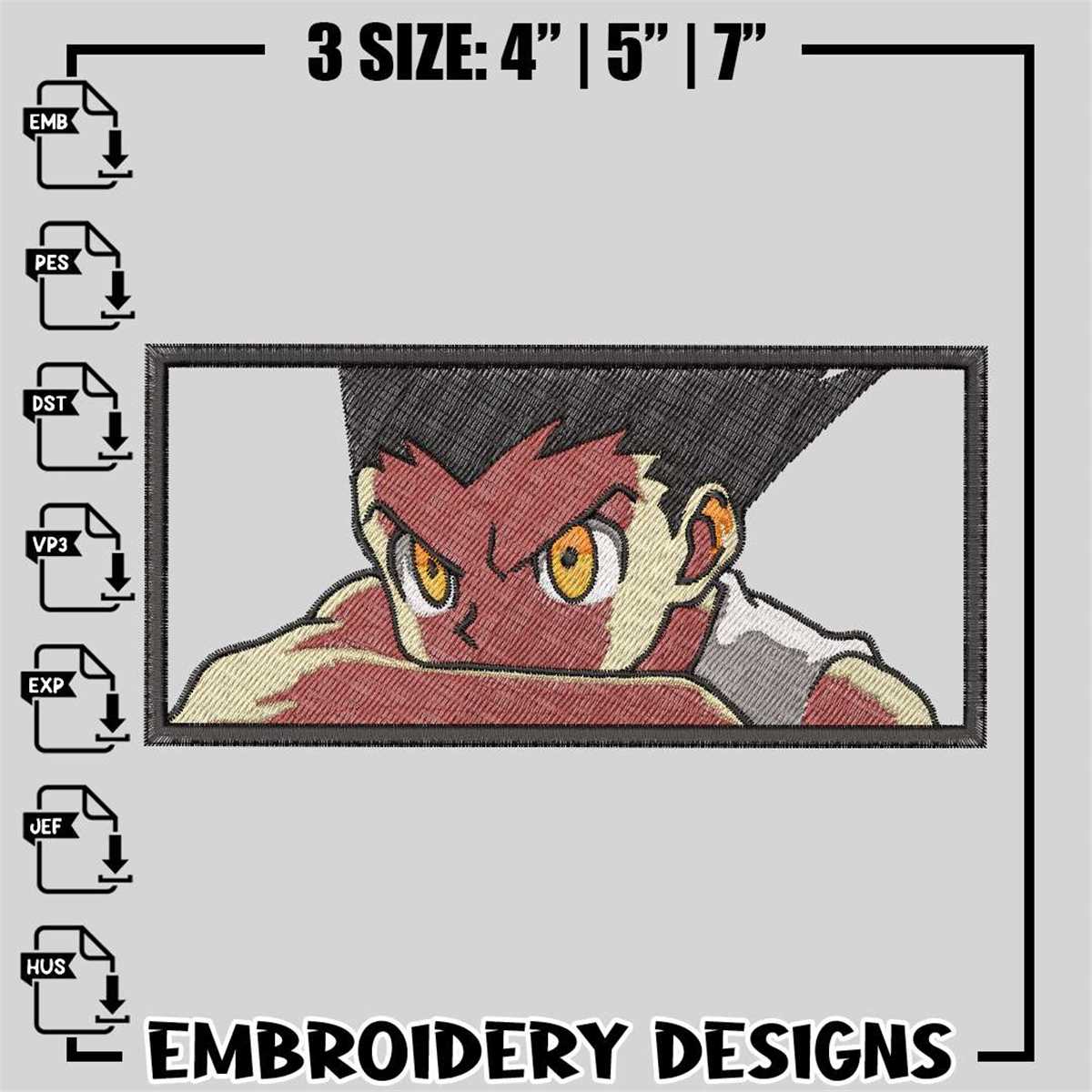 Angry Gon embroidery design, hunter x hunter embroidery, ani | Inspire ...