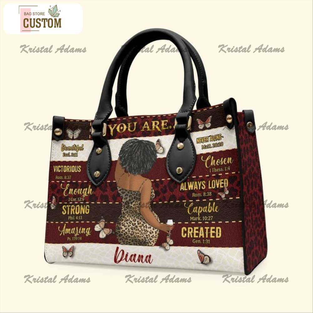 You Are Beautiful Enough Victorious Custom Leather Bag, Hand | Inspire ...