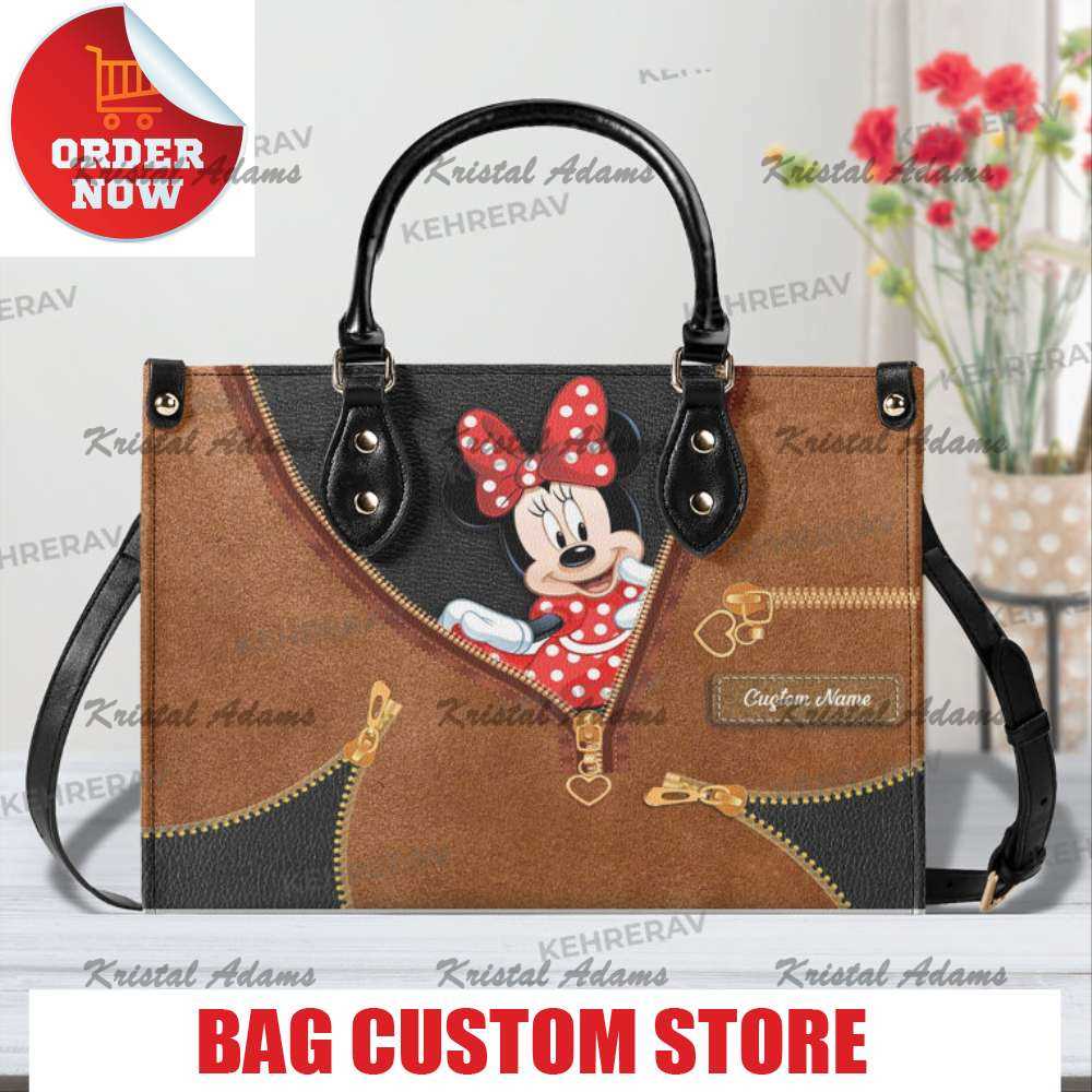 Custom Name Minnie Leather Bag Handbag, Minnie Women Bags Pu | Inspire ...