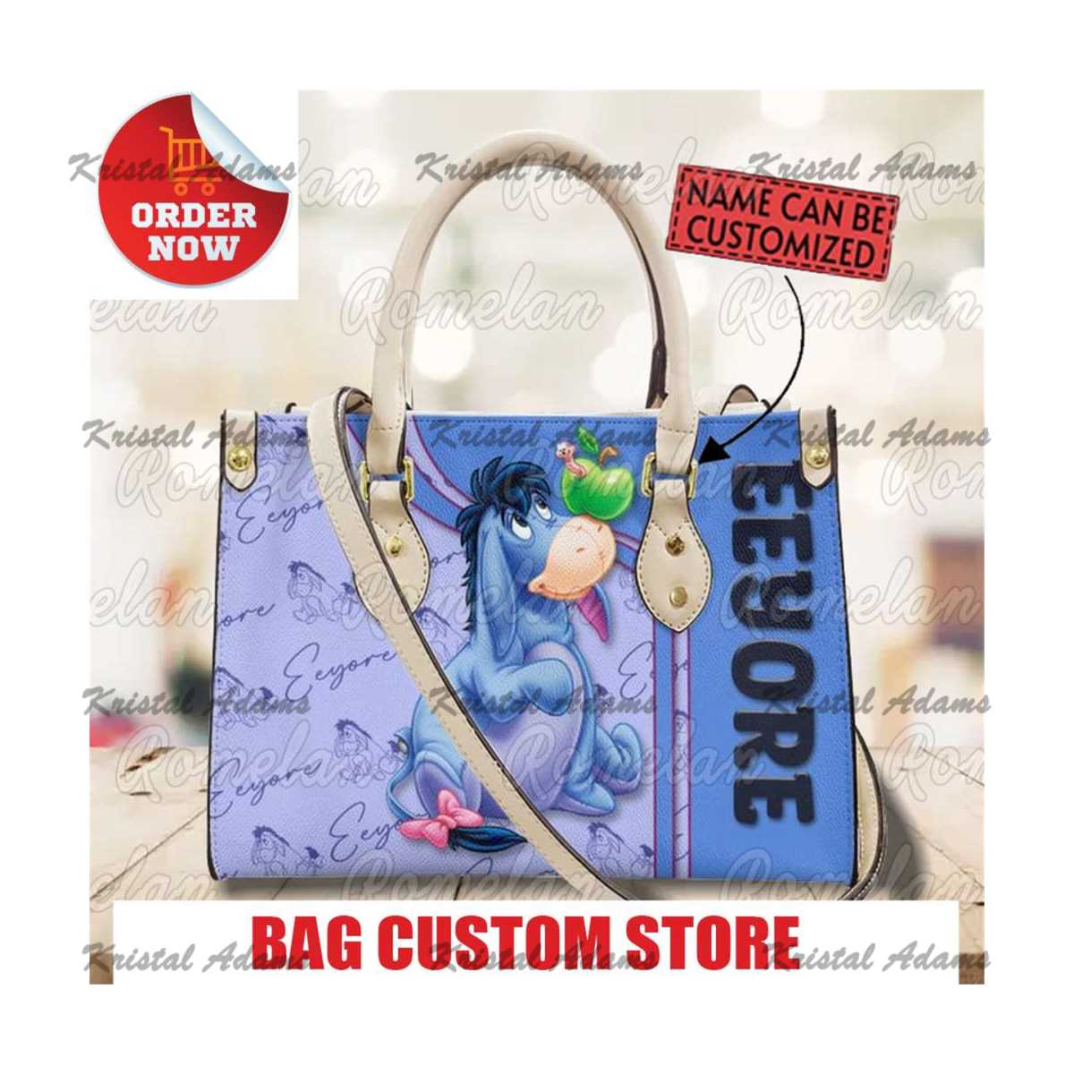 Custom Eeyore Leather Handbag, Eeyore Woman Purse, Eeyore Lo | Inspire ...