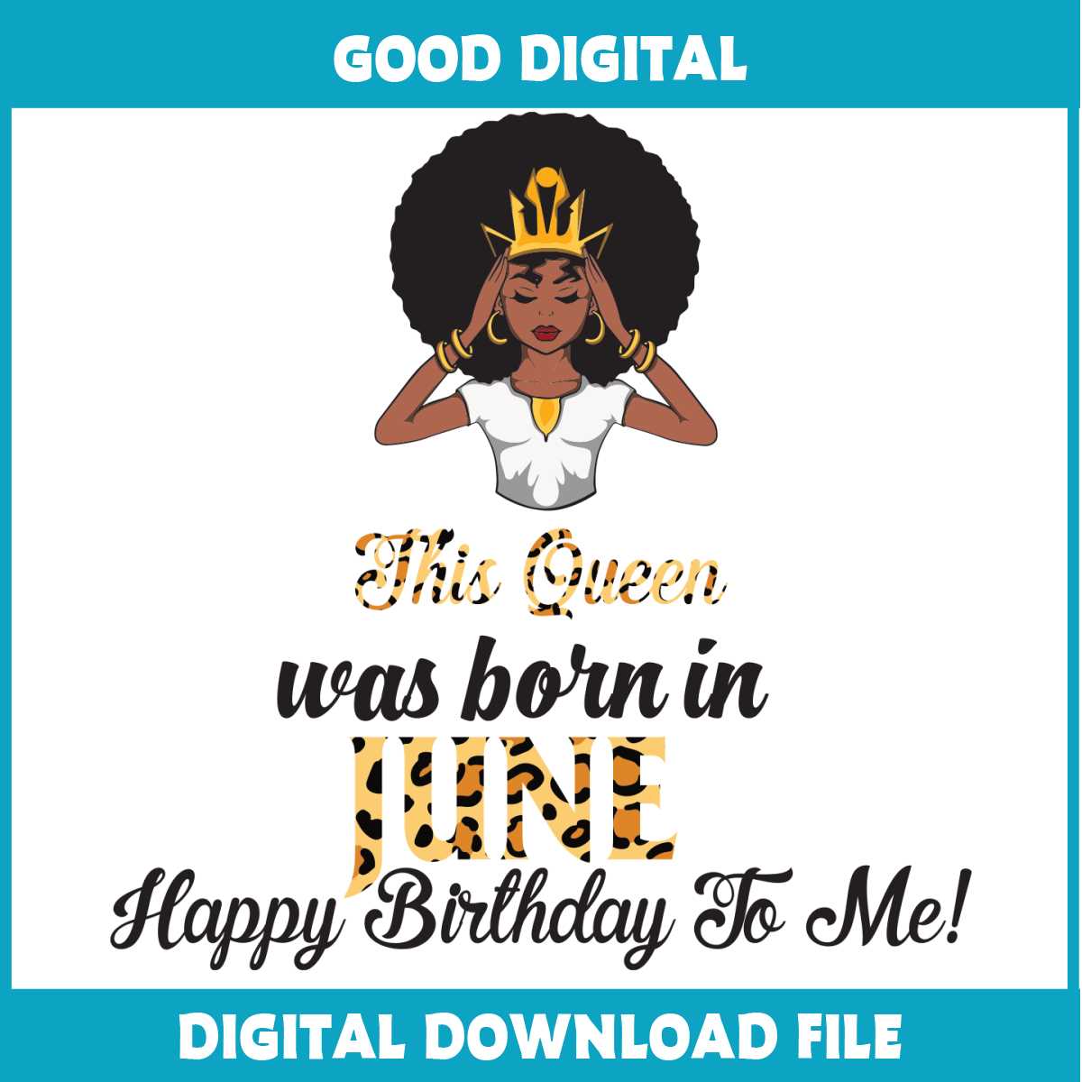 This Queen Was Born In June, Birthday Svg, June Birthday Svg | Inspire ...