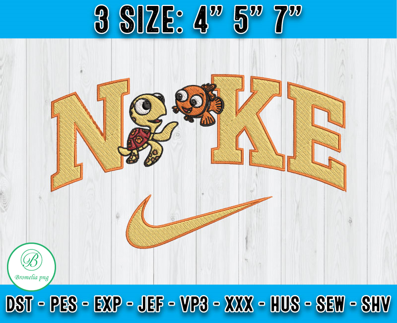 Squirt nd Nemo Embroidery, Nike Cartoon Embroidery, Finding - Inspire ...
