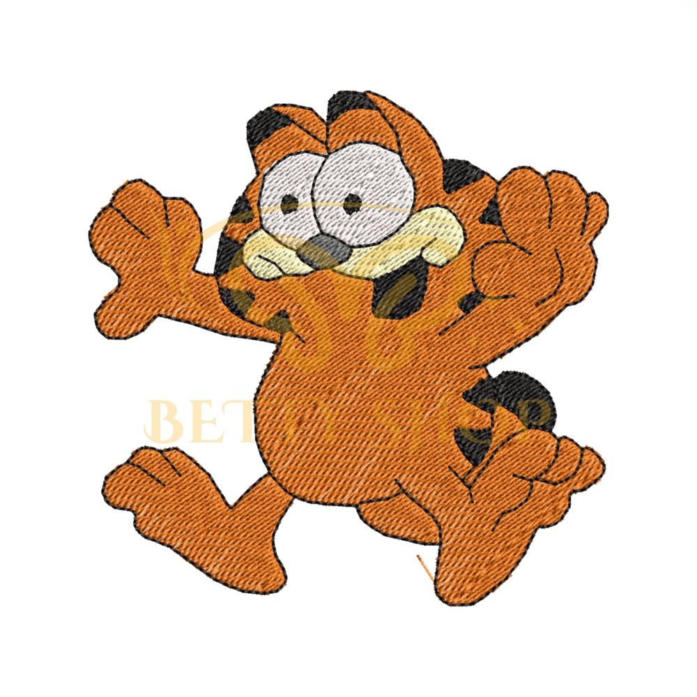 Garfield The Cat Embroidery | Inspire Uplift
