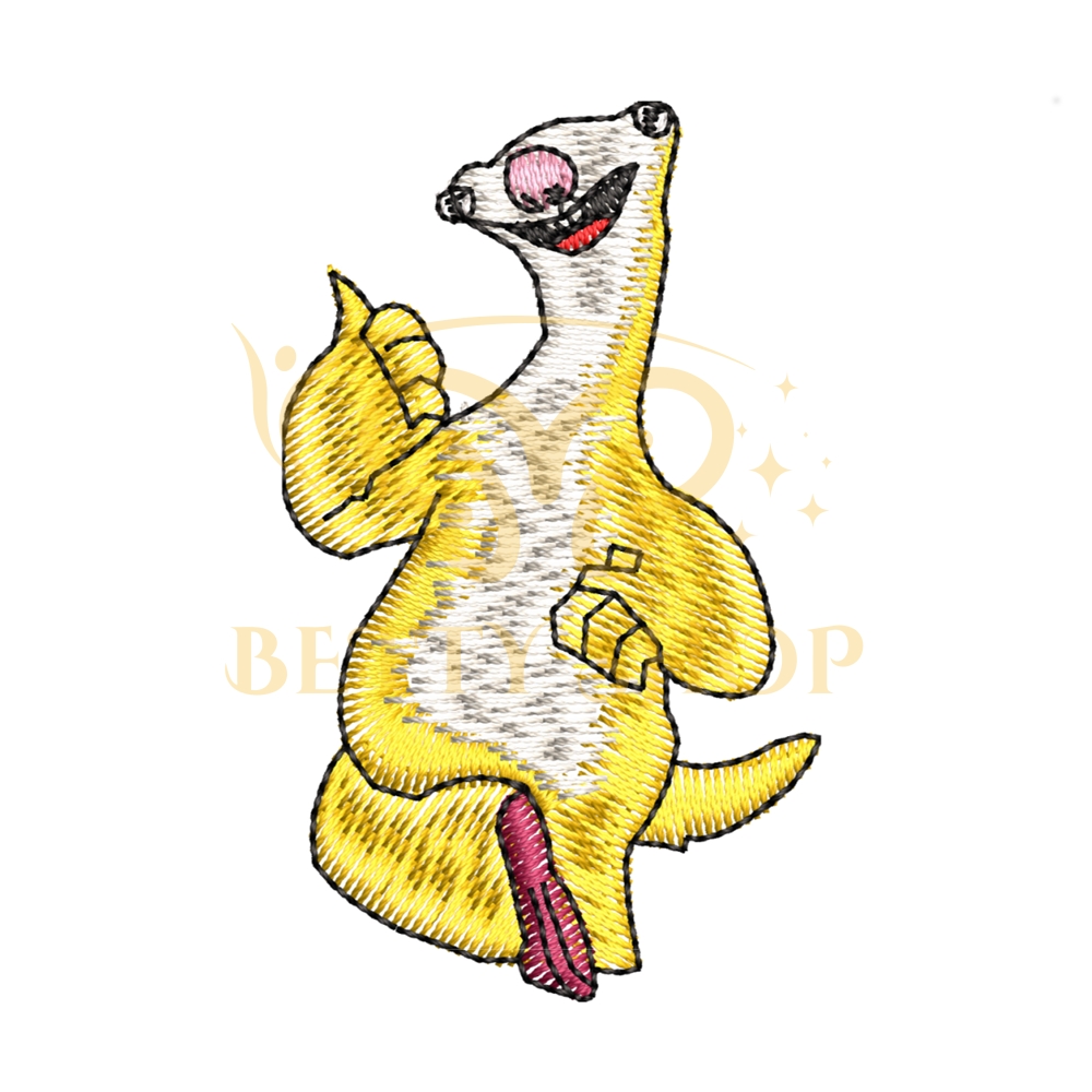 Ice Age Sid The Sloth Embroidery png | Inspire Uplift