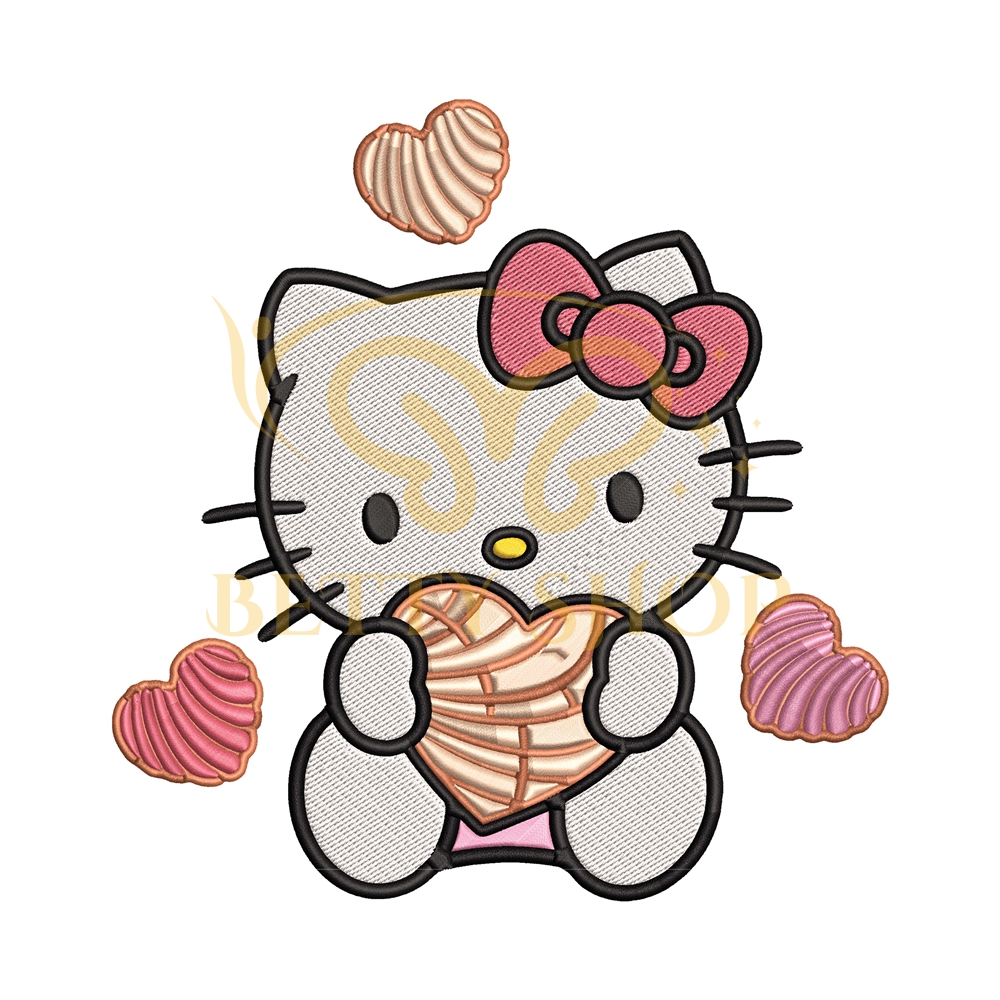 Concha Hello Kitty Embroidery Design Png | Inspire Uplift