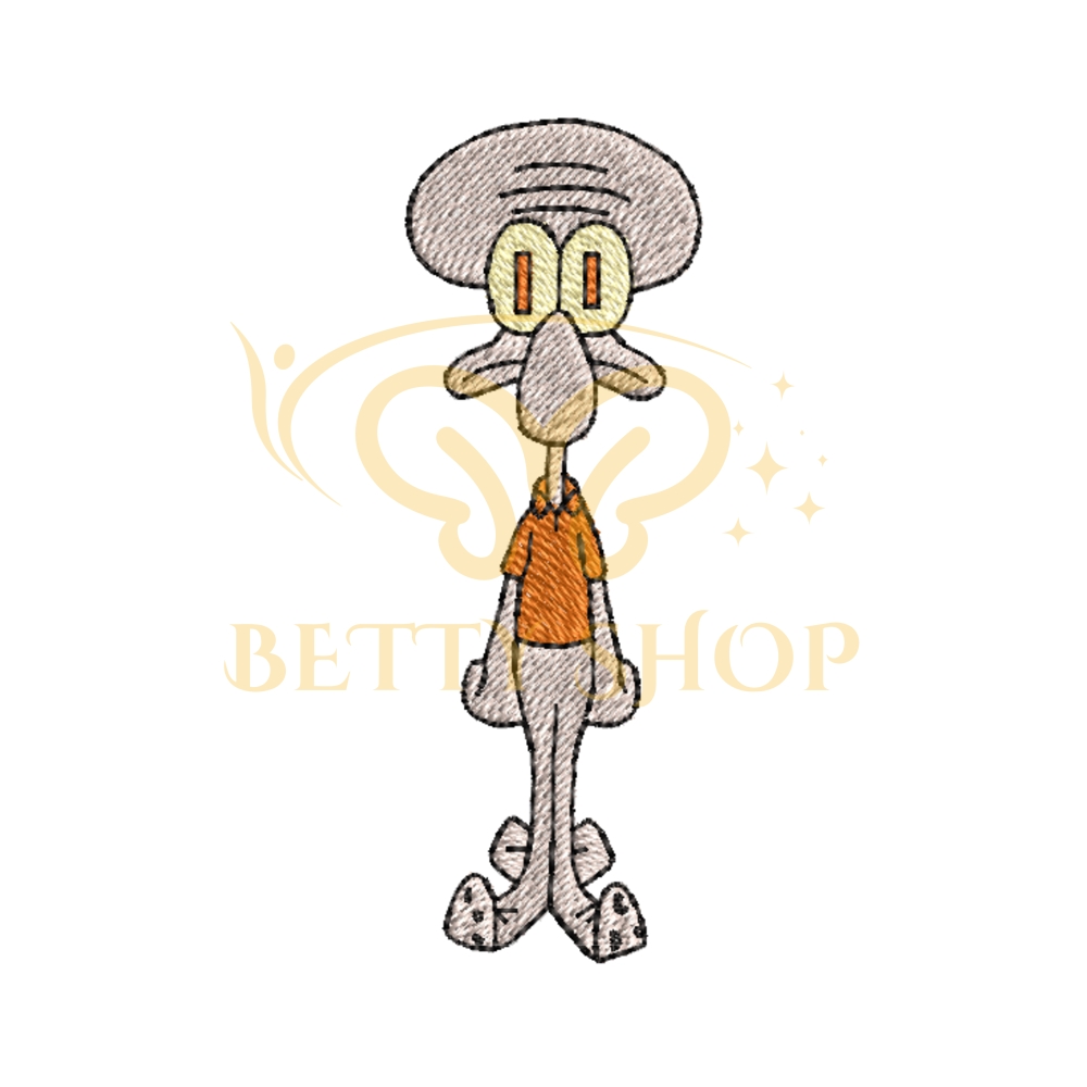 Squidward Tentacles Embroidery Png | Inspire Uplift