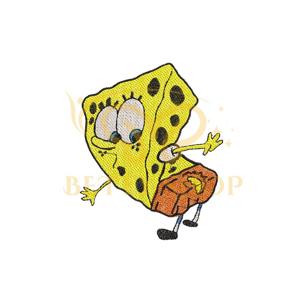 SpongeBob Ripped Pants Design Embroidery Png | Inspire Uplift