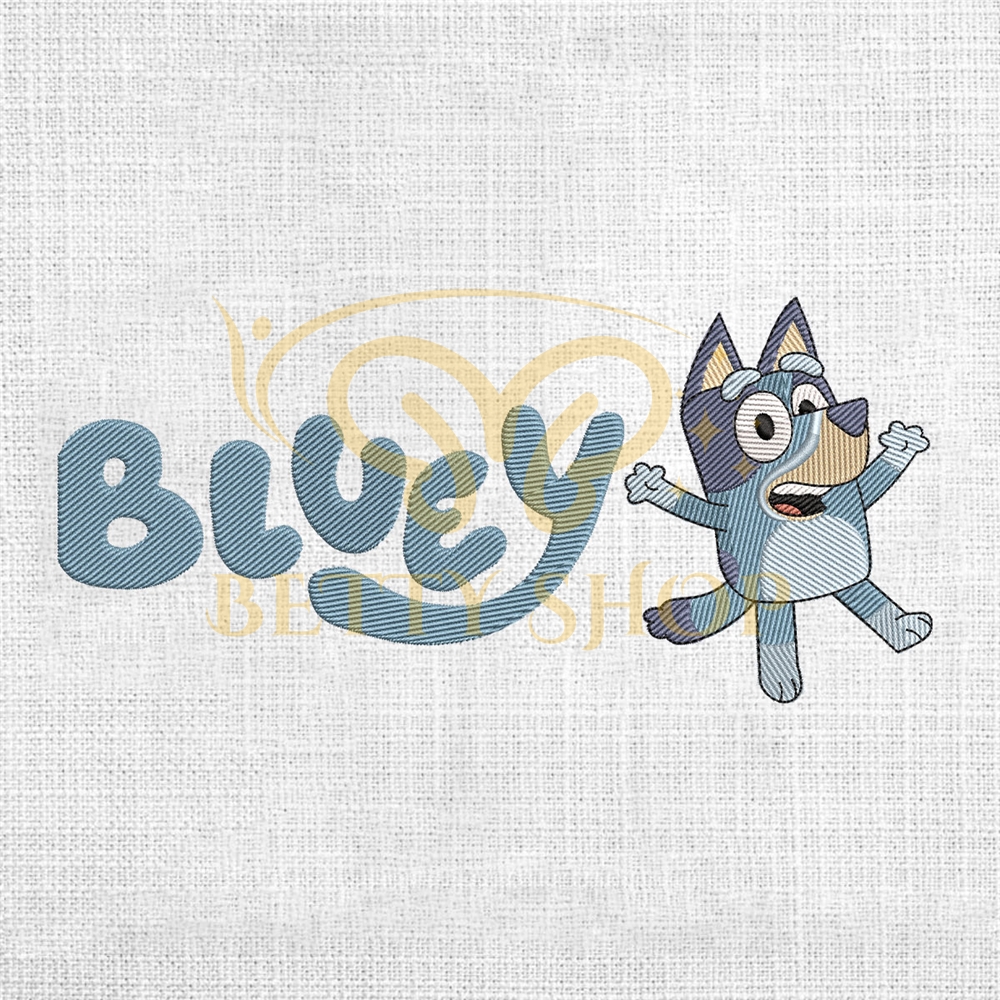 Bluey Cartoon Dog Heeler Puppy Family Embroidery Png | Inspire Uplift
