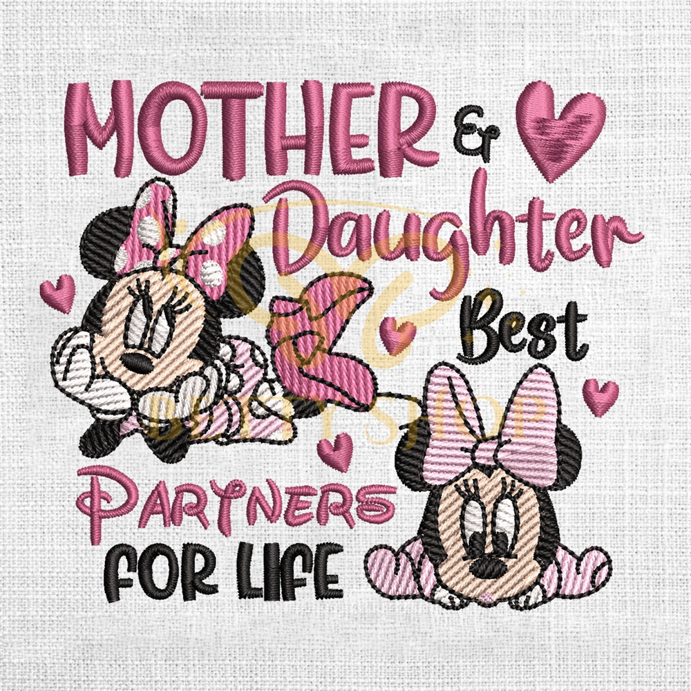 Mother And Daughter Best Partners For Life Minnie Mouse Embr | Inspire ...