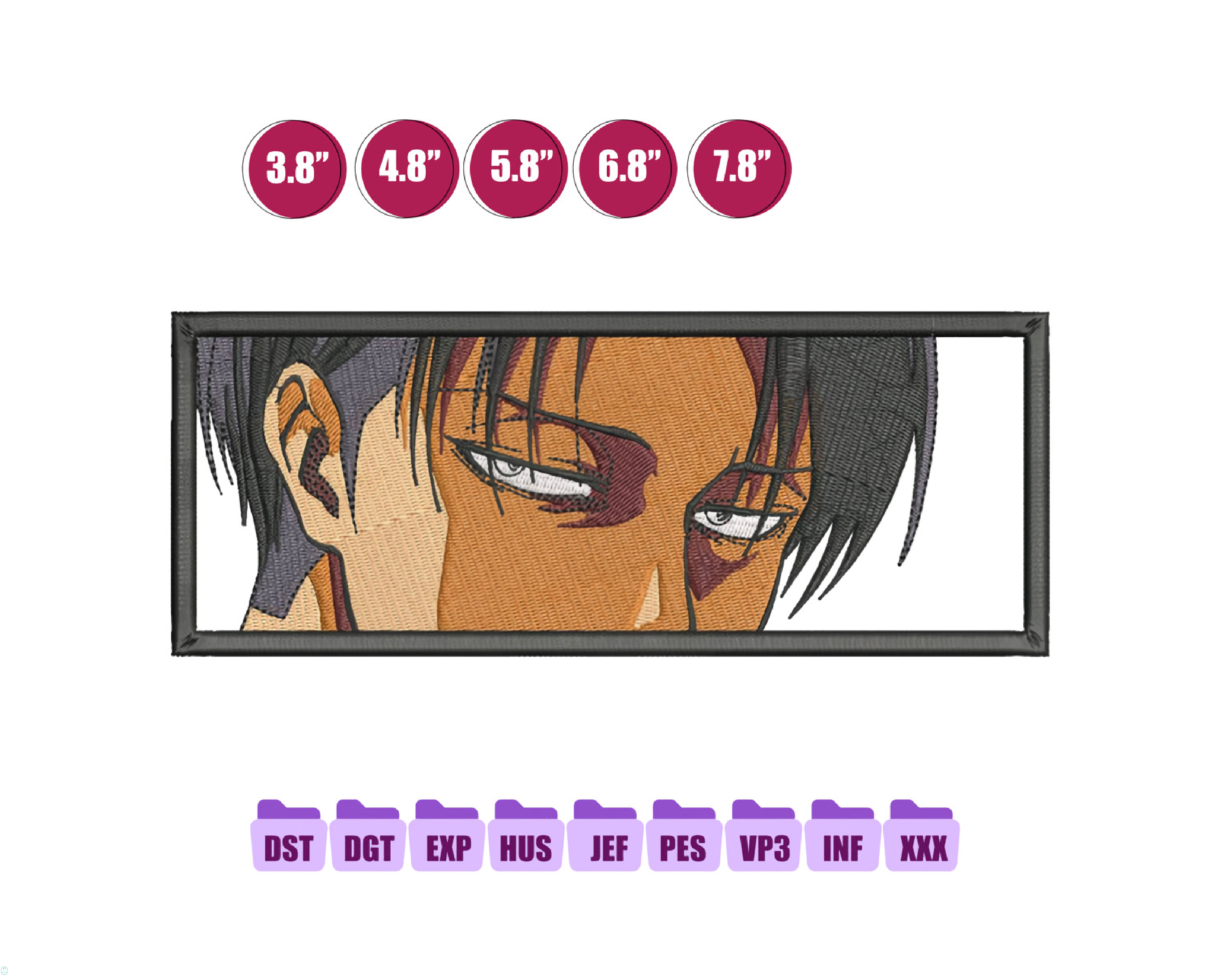 Levi Box Anime Embroidery Design, Anime Embroidery Designs 7 | Inspire ...
