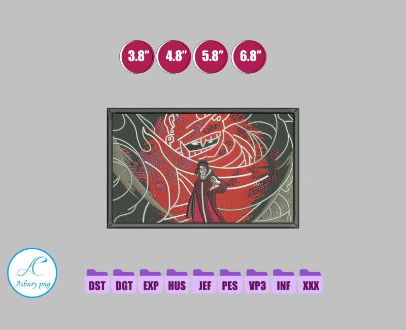 Itachi Anime Embroidery Design, Anime Embroidery Designs 187 | Inspire ...