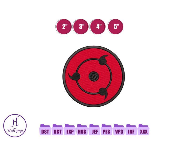 Sharingan Anime Embroidery Design, Anime Embroidery Designs | Inspire ...