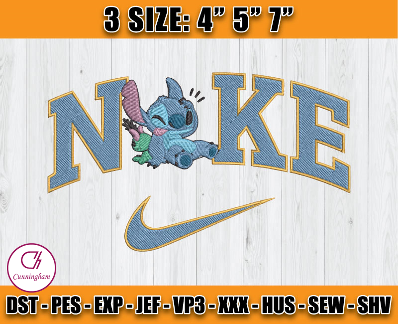 Stitch Nike Embroidery Design File, Stitch Machine Embroider | Inspire ...