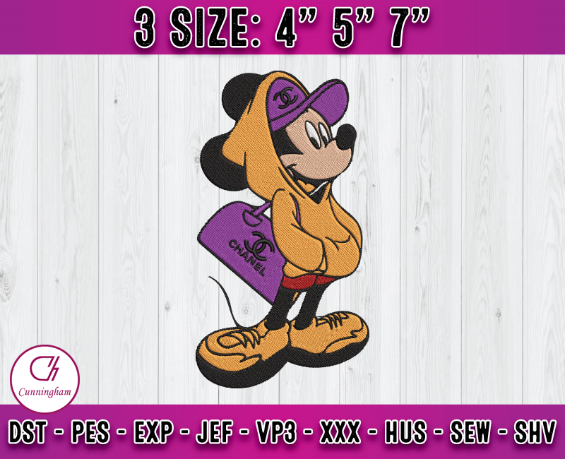 Chanel Mickey Mouse embroidery, Chanel Logo embroidery, embr | Inspire ...