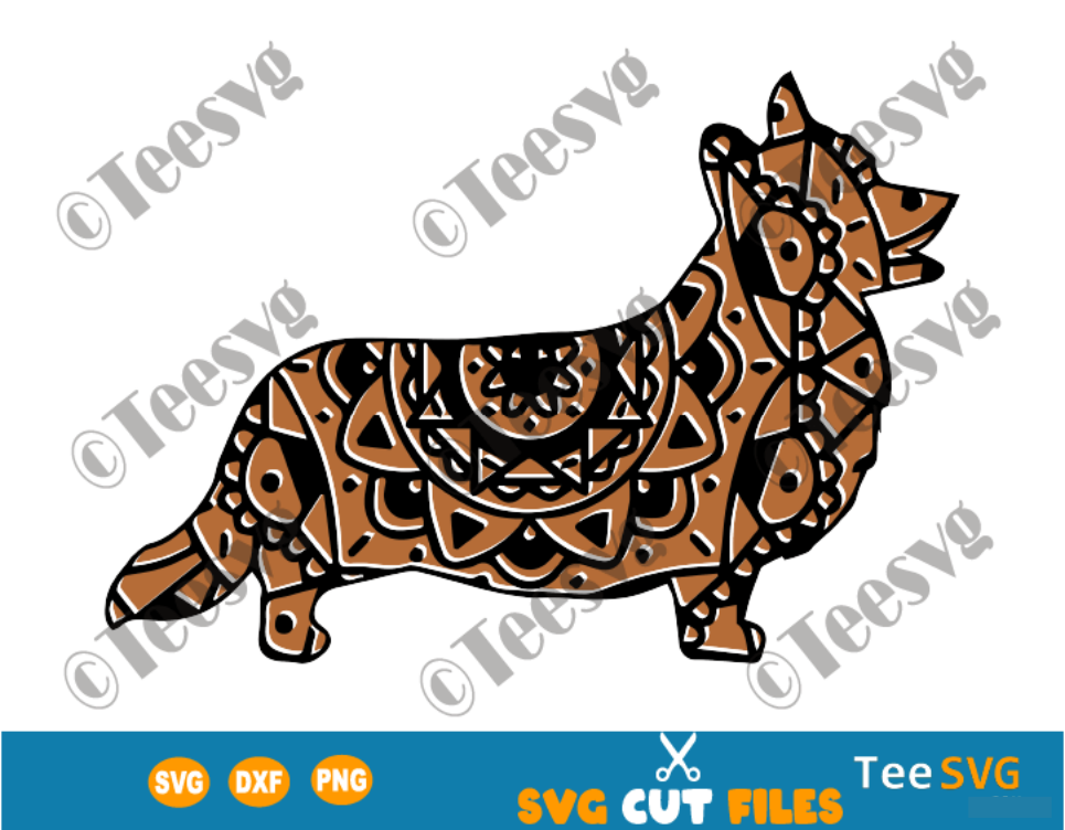 Corgi Mandala SVG Image, Pembroke Welsh Corgi, Dog Mandala S | Inspire ...