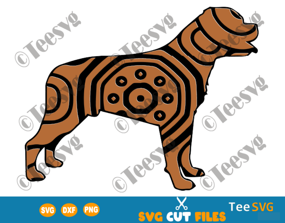 Rottweiler Mandala SVG, Rottie SVG File Vector, Dog Mandala | Inspire ...