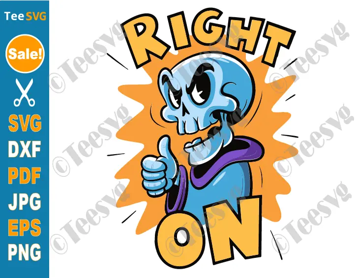 Cool Skull SVG PNG Spooky Thumbs Up SVG Halloween Right On P | Inspire ...