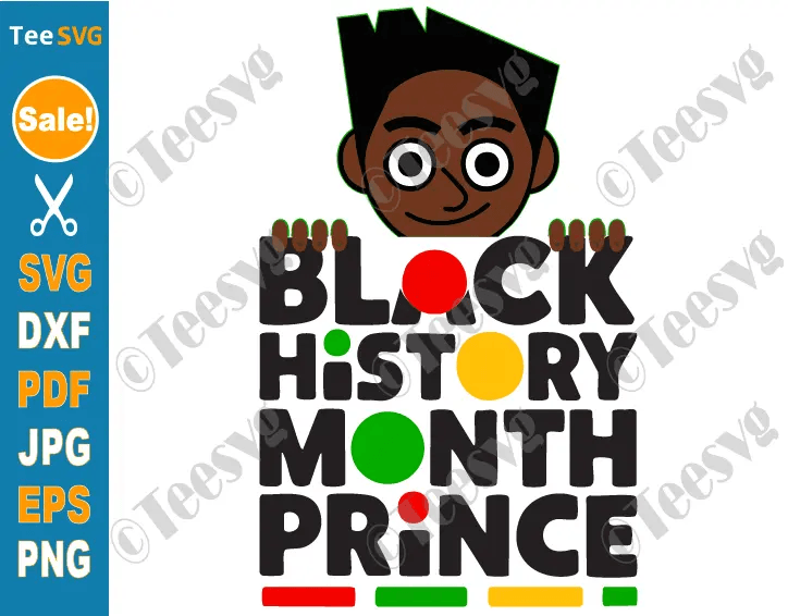 Kids Black History SVG PNG Black History Month Prince Melani | Inspire ...