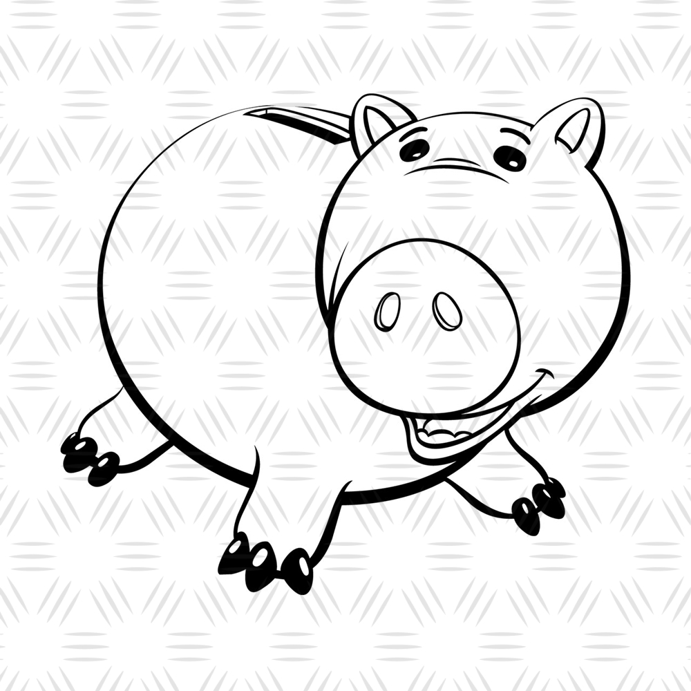 Disney Cartoon Toy Story Character Hamm Pig Toy Silhouette S | Inspire ...
