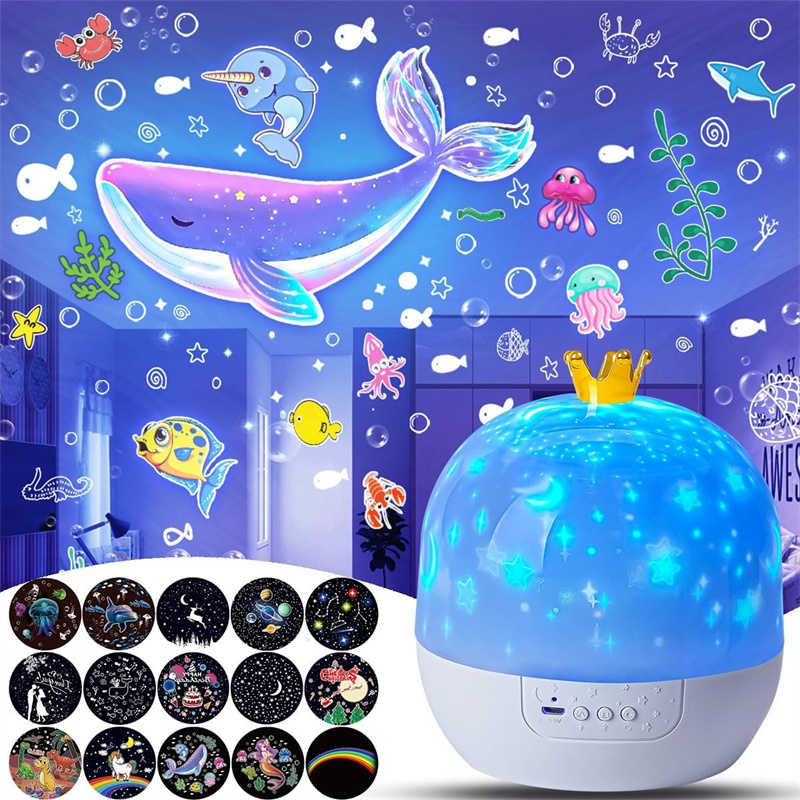 Crown Star Projector Light, Rotating Night Lamp for Kids | Inspire Uplift