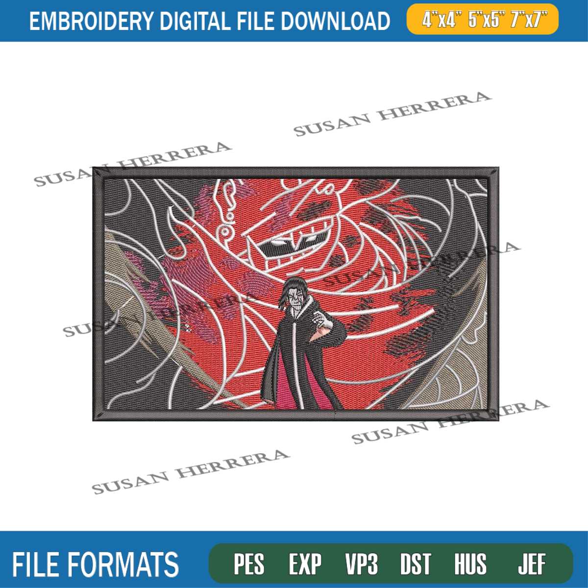 Itachi Sharingan Anime Embroidery Design png | Inspire Uplift