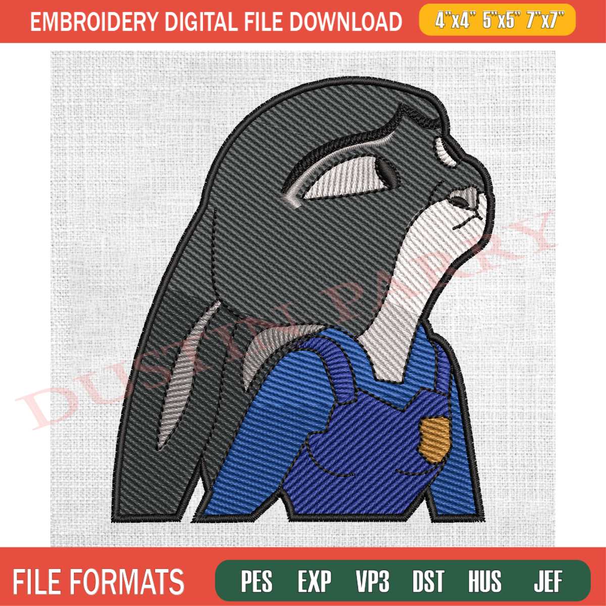 Judy Hopps Zootopia Police Officer Embroidery | Inspire Uplift
