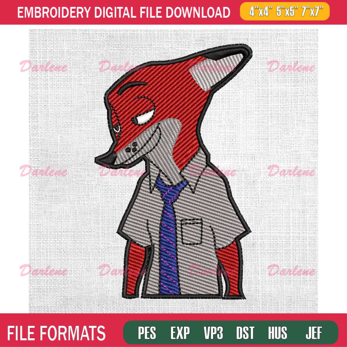 Nick Wilde Zootopia Couple Matching Embroidery | Inspire Uplift