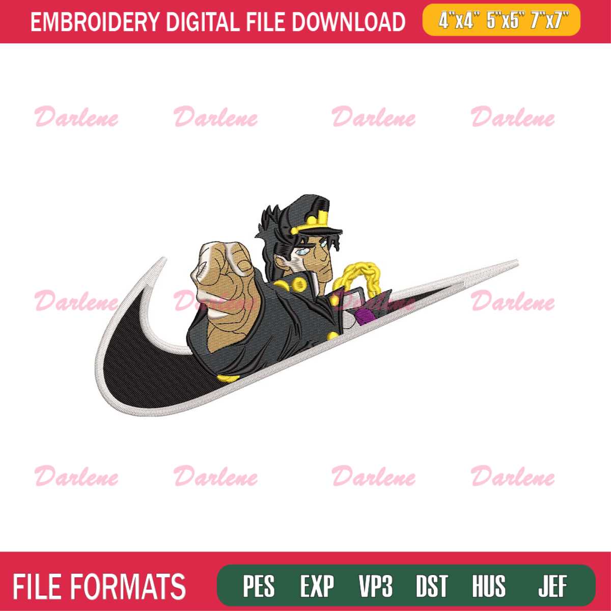 Jotaro Kujo Nike Embroidery Design Png | Inspire Uplift