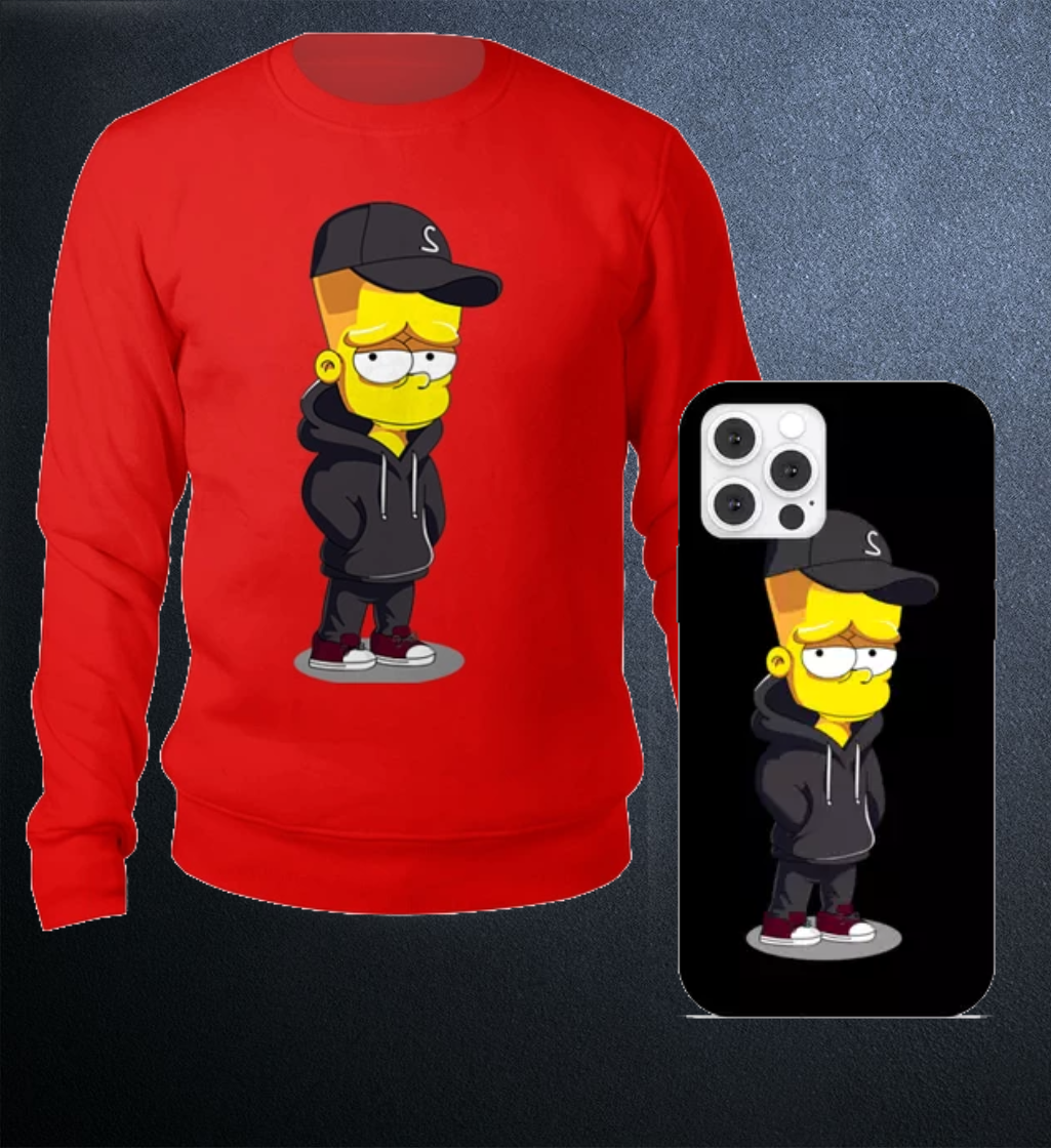 Sad Bart Simpson. Digital illustration. | Inspire Uplift