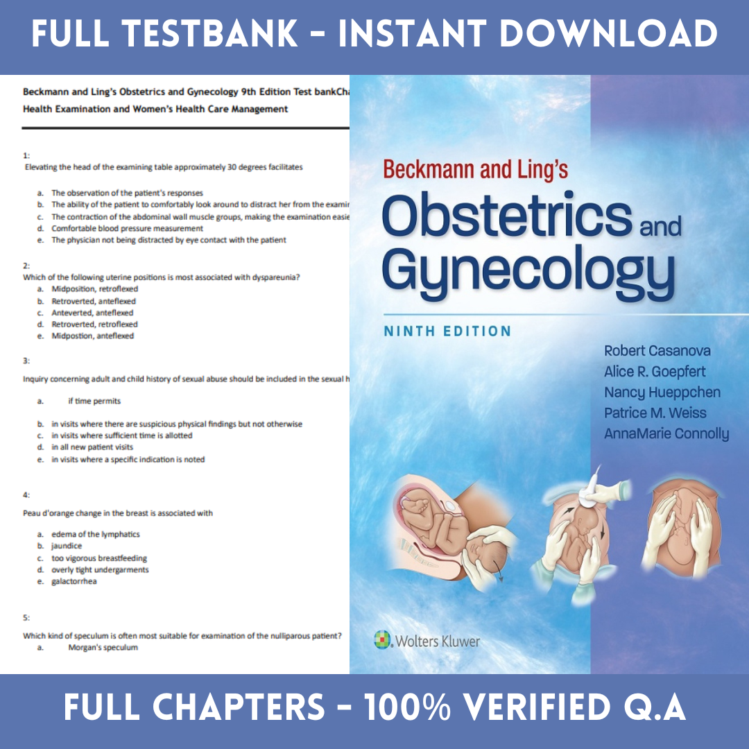 Latest 2023 Beckmann and Ling's Obstetrics and Gynecology 9t | Inspire ...