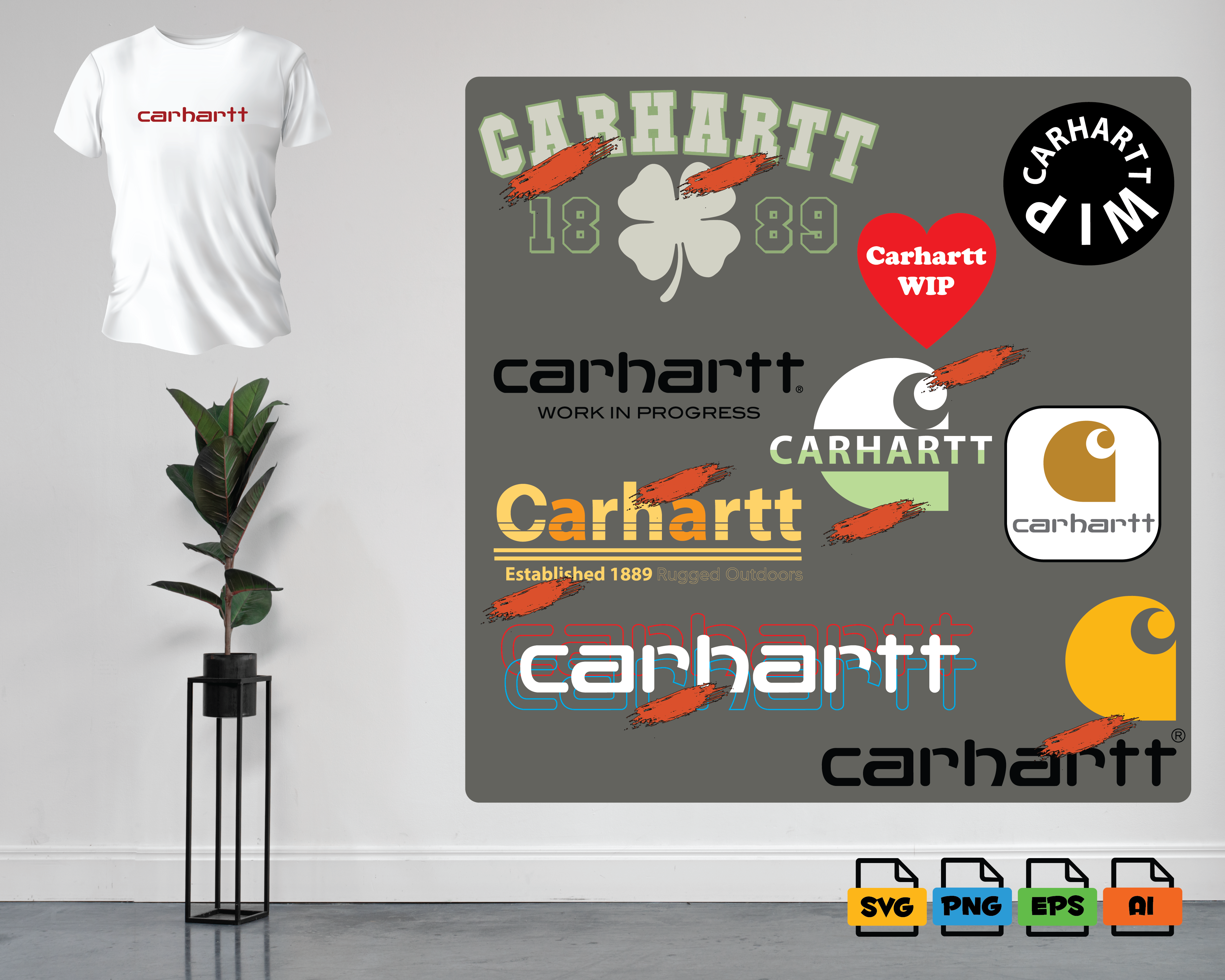 Carhartt SVG and PNG Formats - For Cricut and Canva - Carhar | Inspire ...