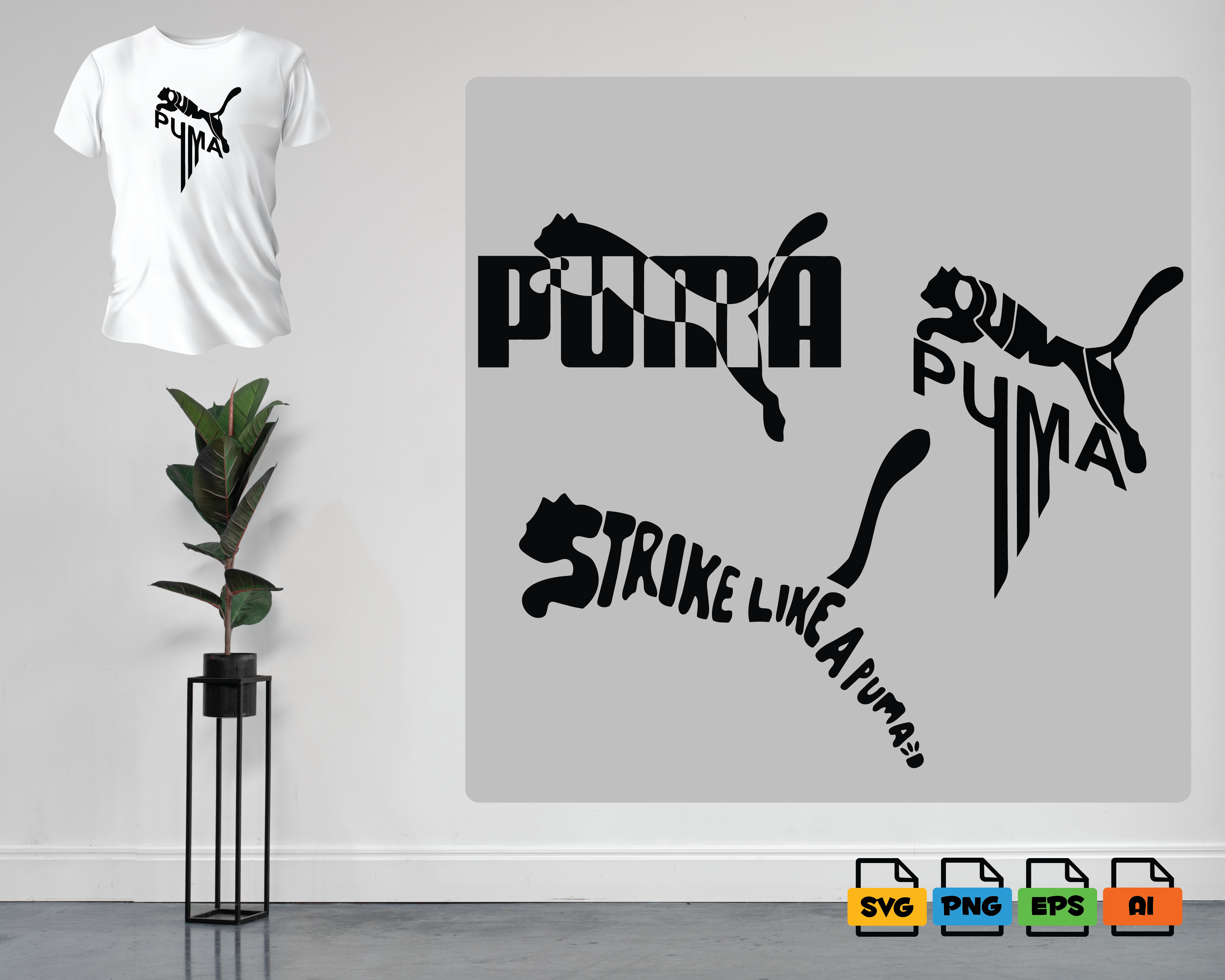 Puma SVG and PNG Formats - For Cricut and Canva - Puma SVG - | Inspire ...