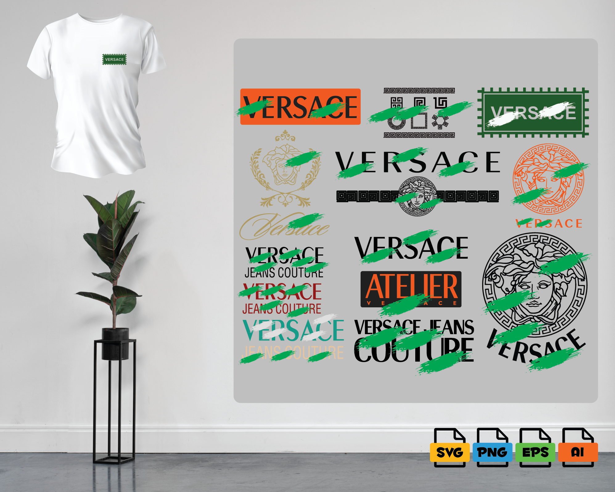 Versace SVG and PNG Formats - For Cricut and Canva - Versace - Inspire ...