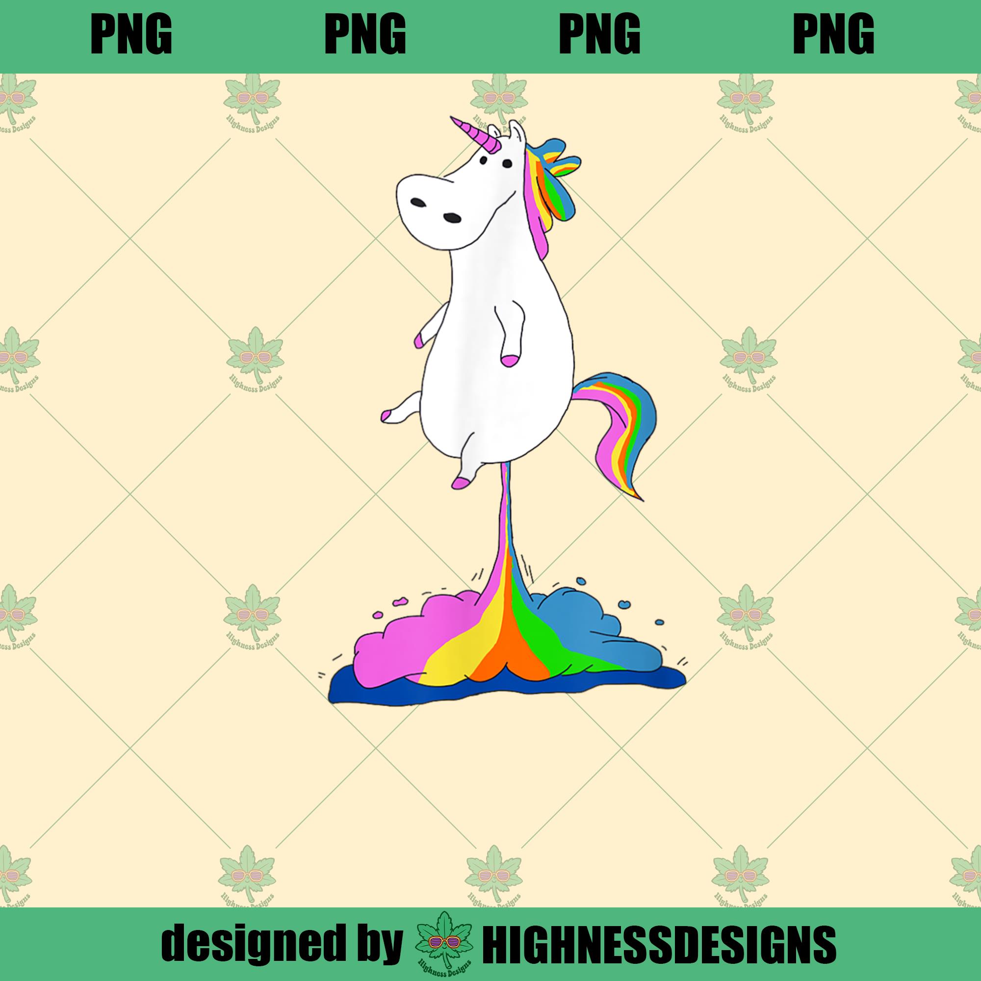Funny Unicorn Farting Rainbow Shirt Magical Fart Unicorn PNG | Inspire ...