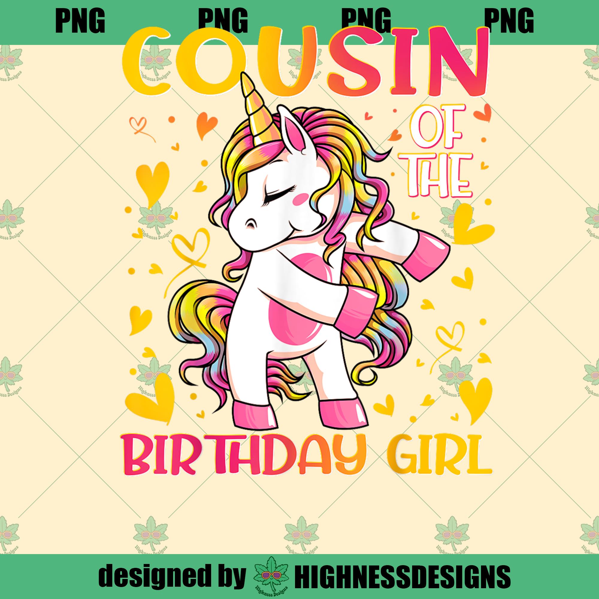 Cousin of the Birthday Girl Flossing Unicorn Cousin Gifts PN | Inspire ...