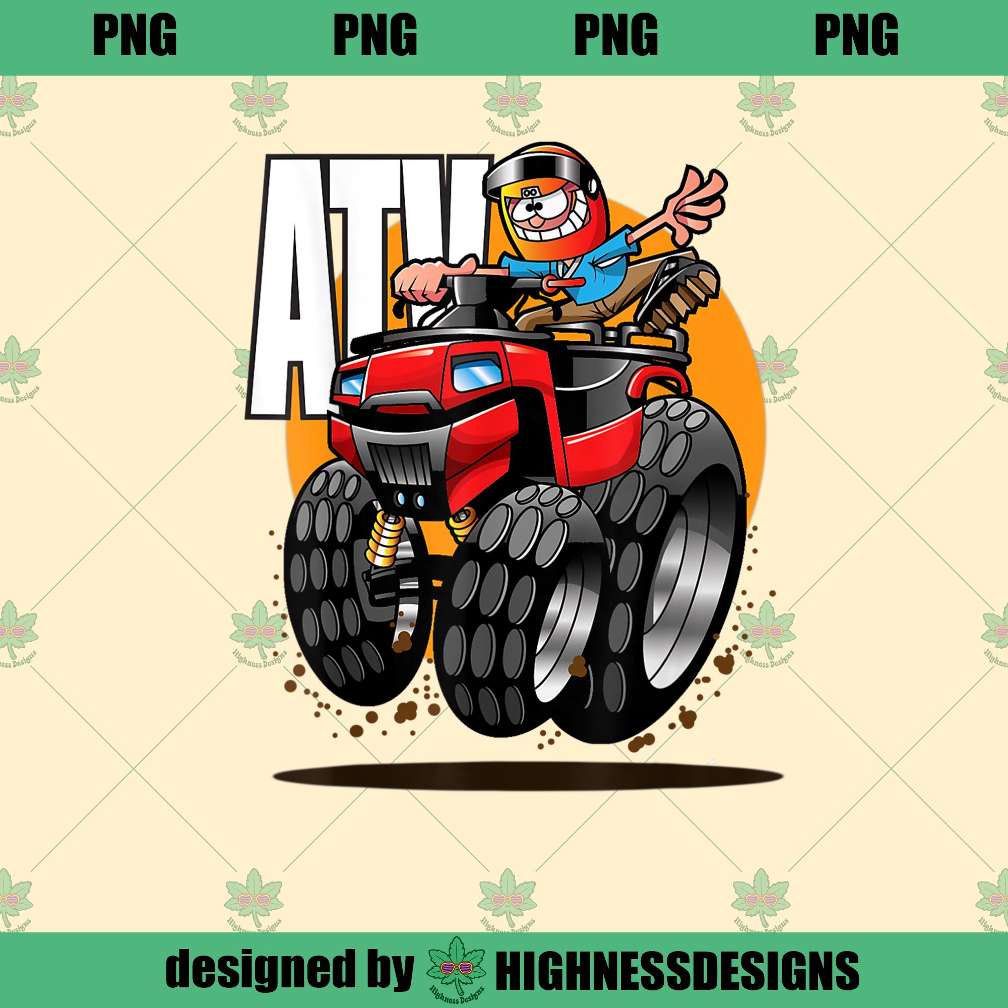 Funny ATV Trail Riding Four Wheeler Quad Racer PNG Download | Inspire ...