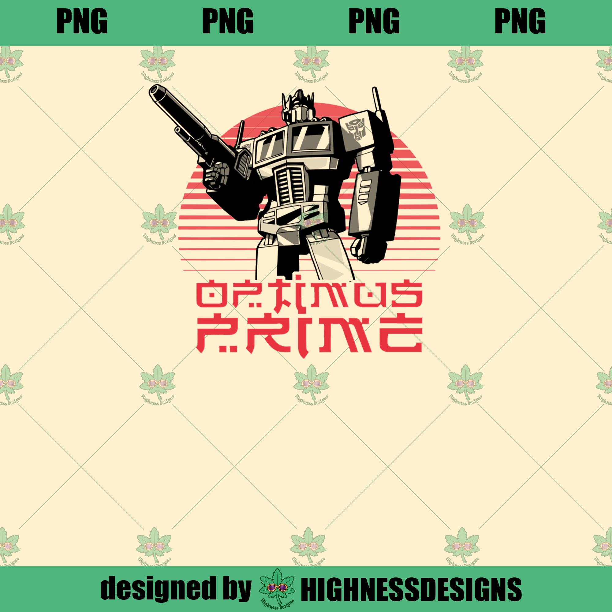 Transformers Optimus Prime Retro Kanji Sunset Portrait Hoodi | Inspire ...