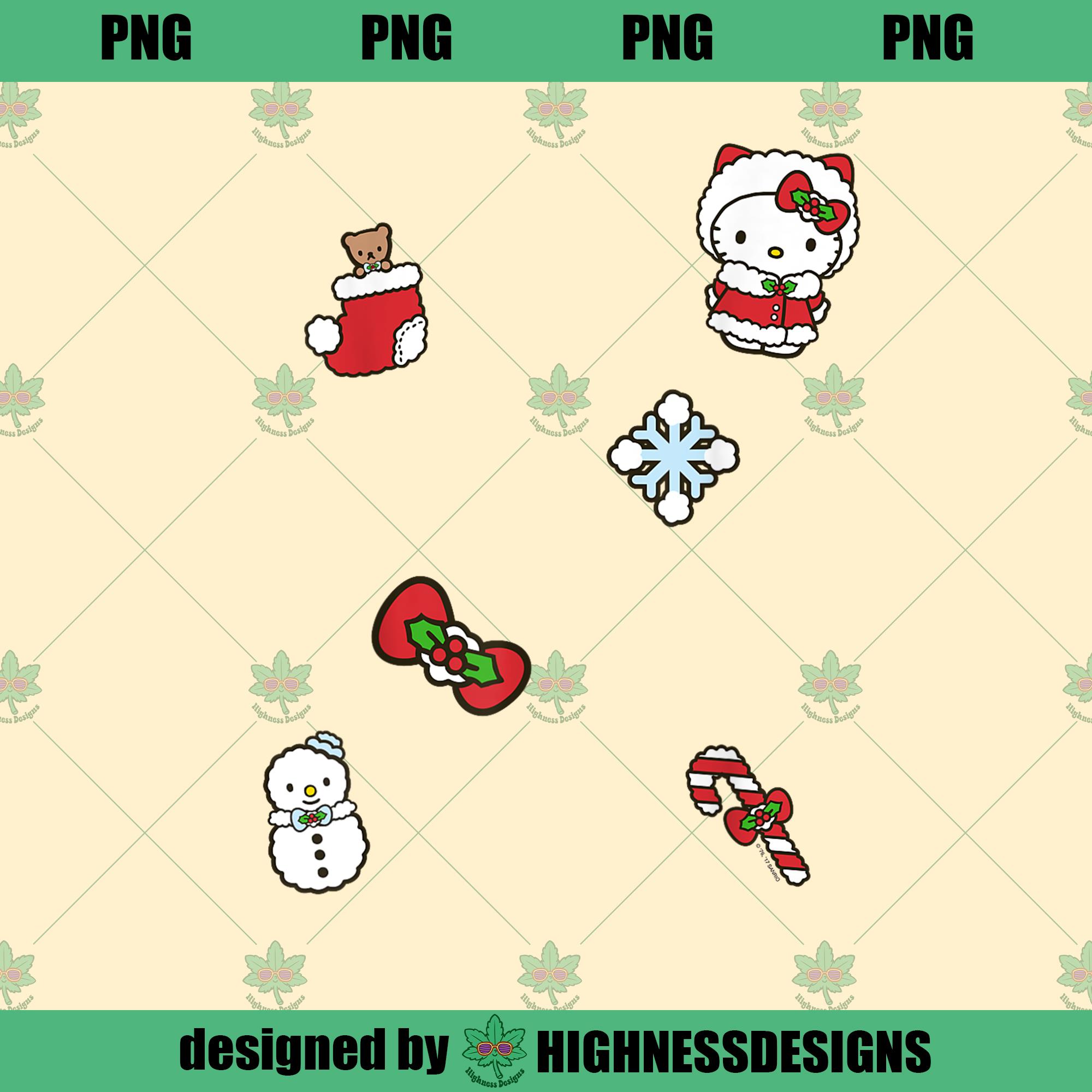 Hello Kitty Holiday Patches Tee PNG Download | Inspire Uplift